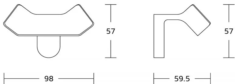 Mexen příslušenství, Lea držák na ručník 2-háček,, černá, 7026035-70