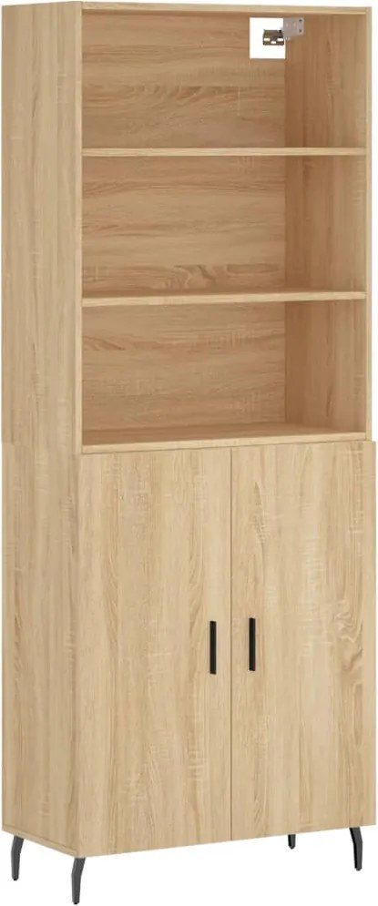 Skříň highboard dub sonoma 69,5 x 34 x 180 cm kompozitní dřevo 3189272