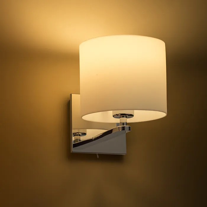 RENDL R11979 PENTHOUSE nástěnná lampa, dekorativní bílé PVC chrom