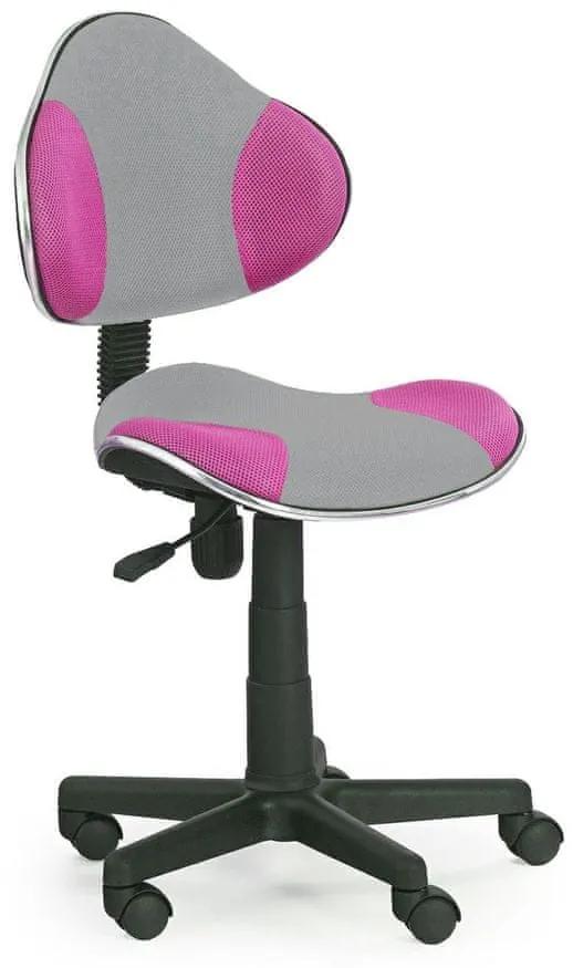 Intesi Dětská kancelářská židle Lash růžová/šedá