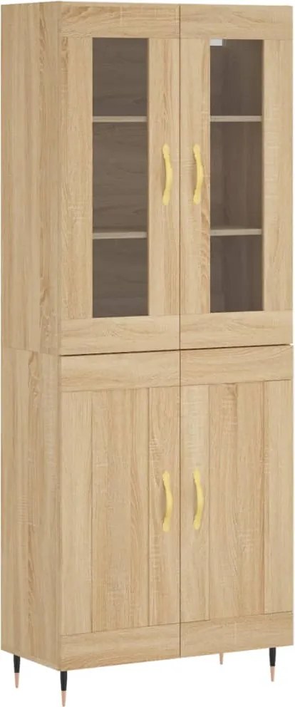 Skříň highboard dub sonoma 69,5 x 34 x 180 cm kompozitní dřevo 3198324