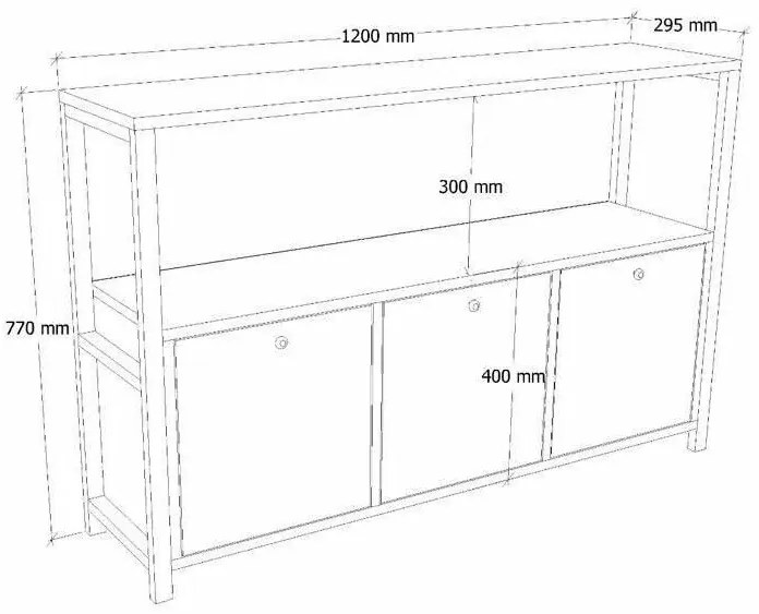 Skříňka Nero v2 Atlantic Pine and Black