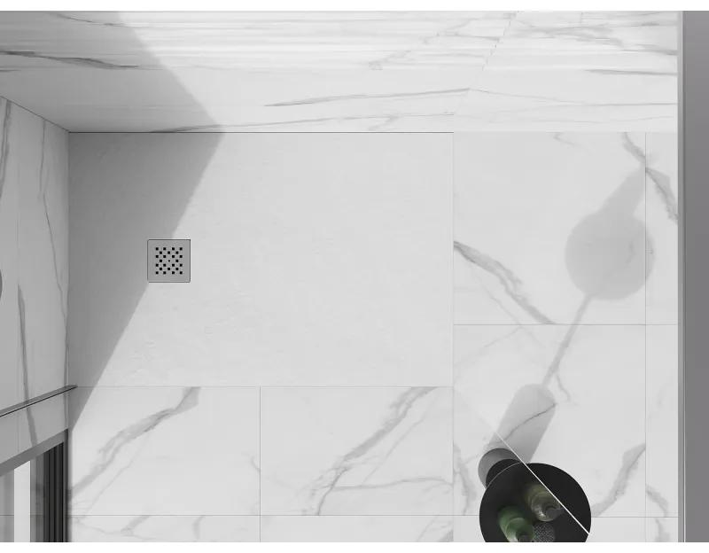 Mexen Stone+ kompozitní čtvercová sprchová vana 120 x 70 cm, Bílá - 44107012