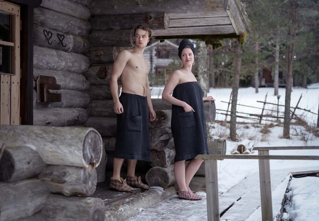 Rento Kenno – dámský saunový kilt 85 × 145 cm, šedý
