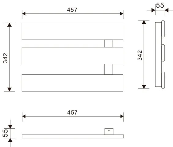 Aqualine - Elektrický sušák na ručníky ELVIS 50W/230V 34,2 cm bílá pravá
