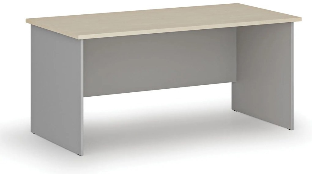 Kancelářský psací stůl PRIMO GRAY, 160x80 cm, šedá/bříza