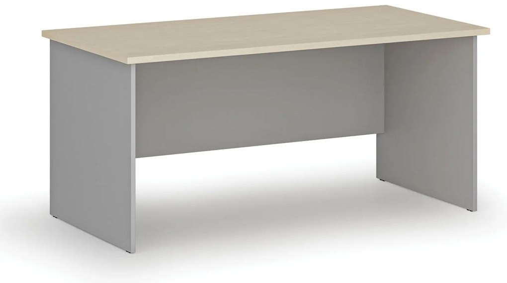 Kancelářský psací stůl PRIMO GRAY, 160x80 cm, šedá/bříza