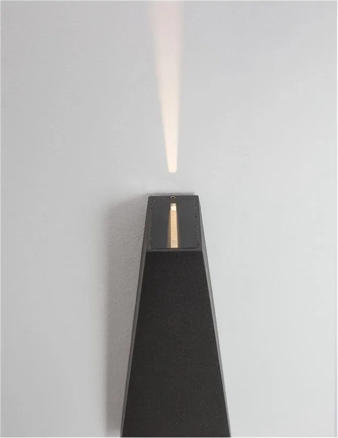 NV 9104835 Venkovní nástěnné svítidlo VEIRO antracitový hliník a čiré sklo LED 6W 3000K 200-240V IP65 světlo nahoru a dolů 40st. - NOVA LUCE