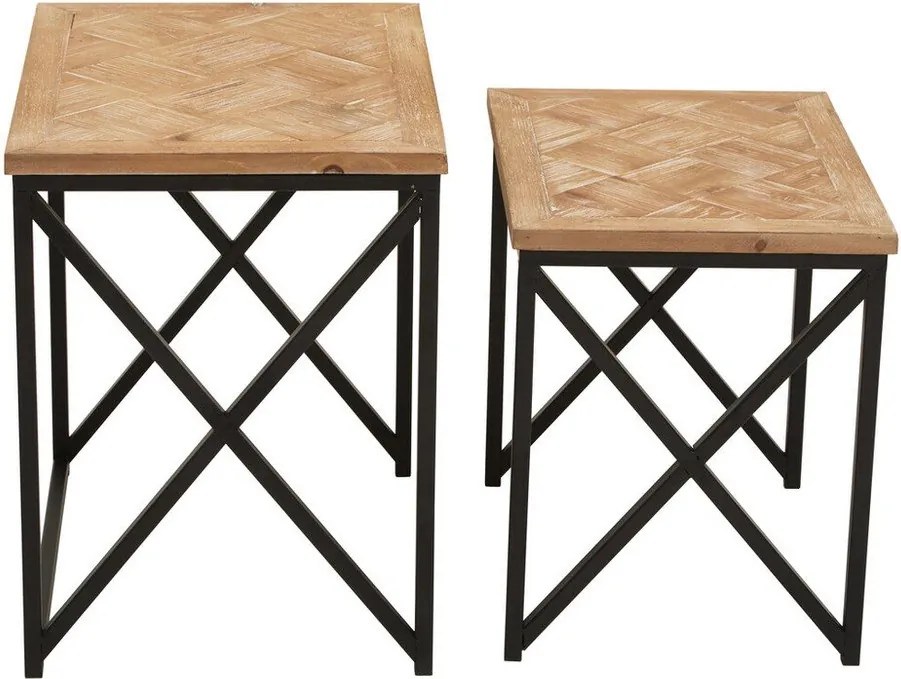 Odkládací stolky v sadě 2 ks z jedlového dřeva 38x51 cm Kickford – Premier Housewares