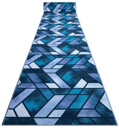 Běhoun pogumovaný ROMBY geometrický modrý Šíře: 80 cm