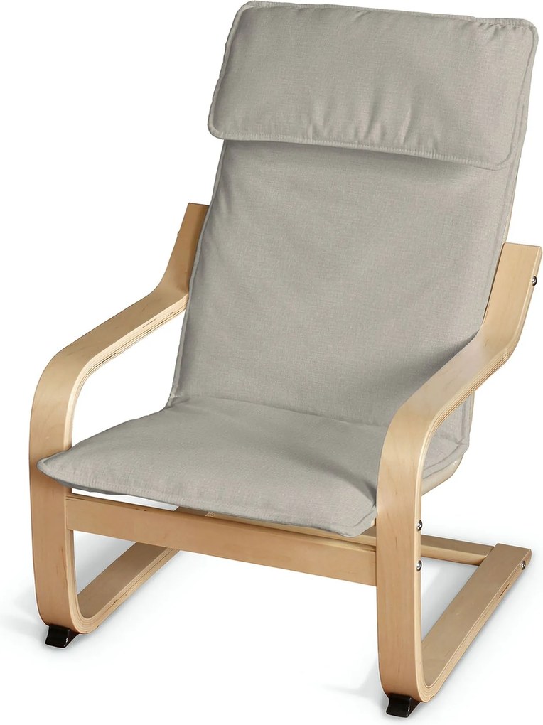 Sedák na dětské křeslo IKEA Poäng barva šedá látka sametová