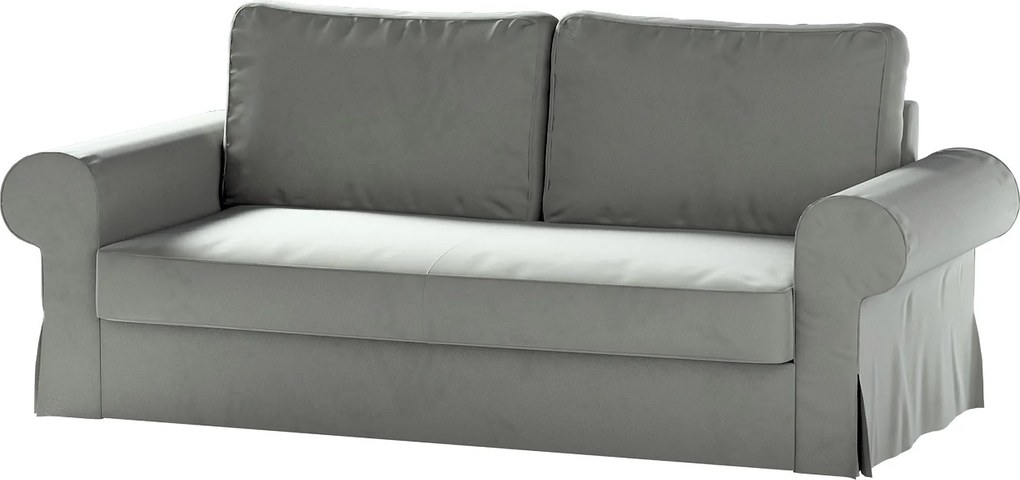 Potah na pohovku IKEA Backabro, 3-místná, rozkládací barva šedá látka lesklé, sametová