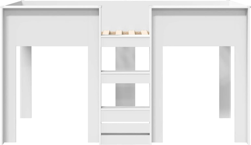 Patrová postel pro děti Bílá 90 x 200 cm Kompozitní dřevo 3410491