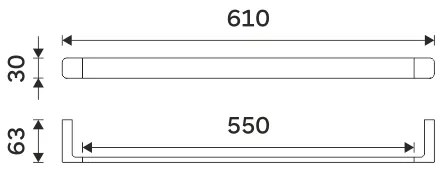 Nimco Držák na ručníky, 61 cm MAYA bílá - MAB 29061-05