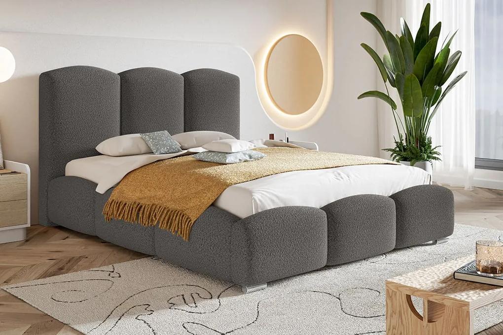 Moderní čalouněná postel Parisa 160x200 cm Barva: Černá - Amor 22