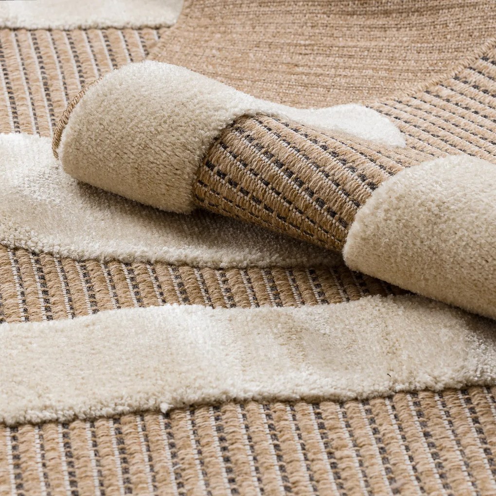 Dywany Łuszczów, Kusový koberec Spark 0696A beige/cream, 80x150, béžová, chodba / předsíň
