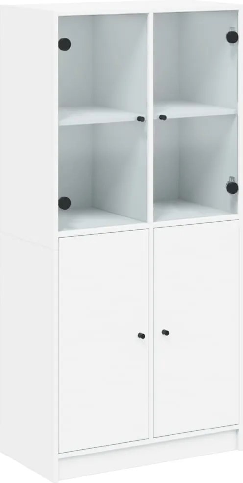 Highboard s dvířky bílý 68 x 37 x 142 cm kompozitní dřevo 3295864