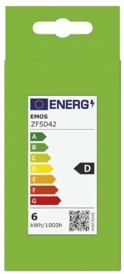 Emos lighting LED žárovka Filament A60 / E27 / 5,9 W (60 W) / 806 lm / teplá bílá 1525743204