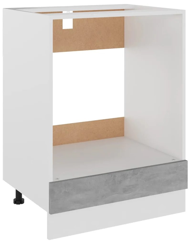 vidaXL Skříňka na troubu betonově šedá 60 x 46 x 81,5 cm dřevotříska