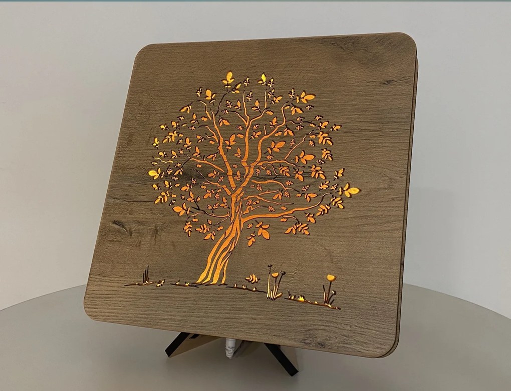 Li-Go "Ořešák" lampa 31x31cm provedení povrchu: ořech