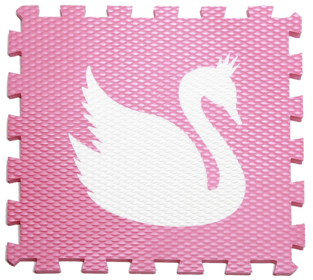 VYLEN Minideckfloor Labuť Barevná kombinace: Bílý s růžovou labutí