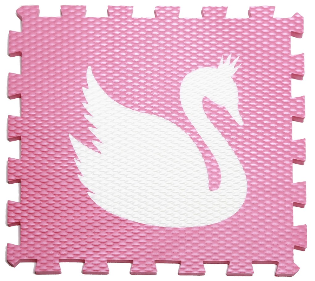 VYLEN Minideckfloor Labuť Barevná kombinace: Růžový s bílou labutí