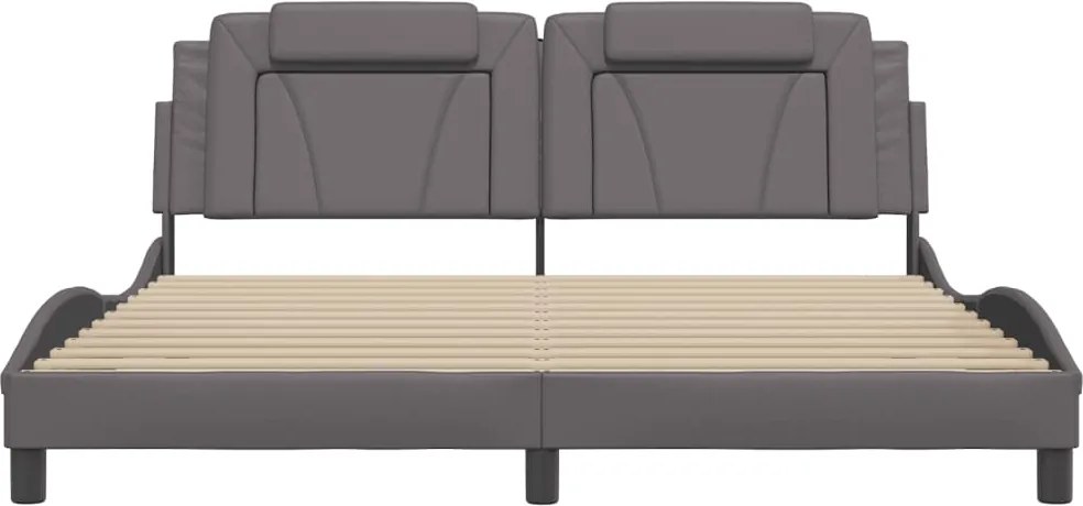 Rám postele Viana s LED bez matrace šedý 180 x 200 cm 3214039