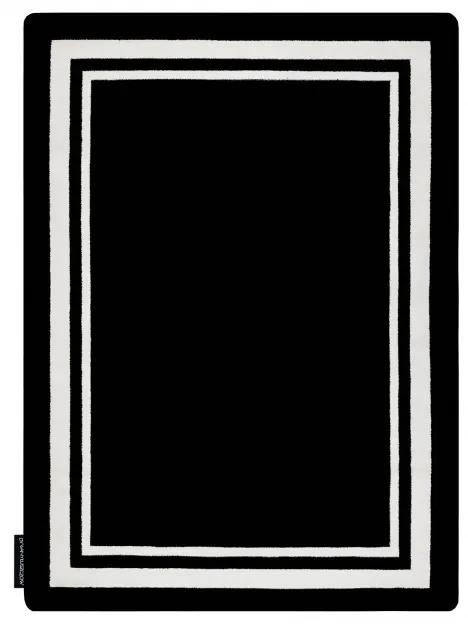 Koberec HAMPTON Border ramka černý