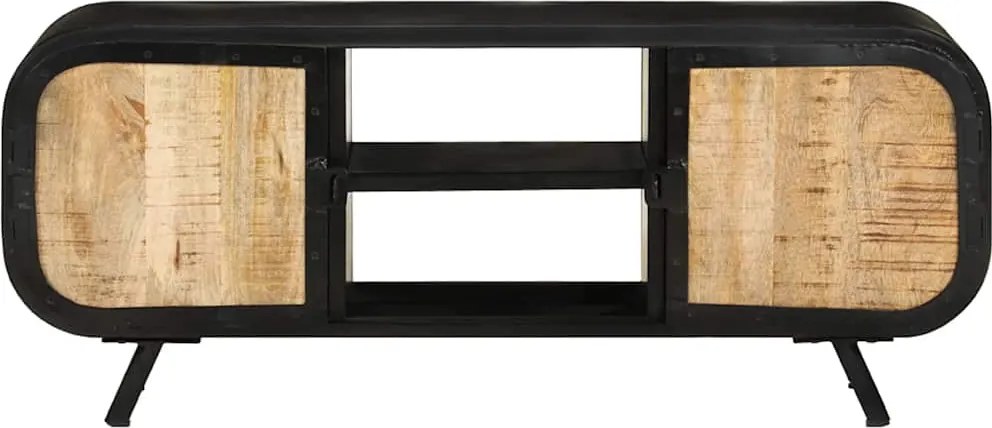 TV stolek 110 x 30 x 45 cm hrubé mangovníkové dřevo 328414