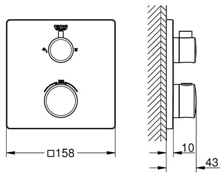 Grohe Grohtherm  Termostatická baterie pro 2 výstupy 24079000