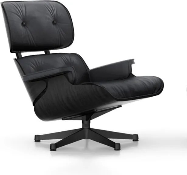 VITRA - Ikonické designové křeslo VITRA LOUNGE CHAIR - černý jasan