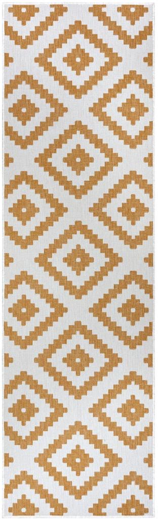 NORTHRUGS - Hanse Home koberce Kusový koberec Twin-Wendeteppiche 105794 Ochre – na ven i na doma - 80x250 cm