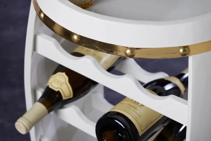 Noble Home Bílý regál na víno Bodega 60 cm