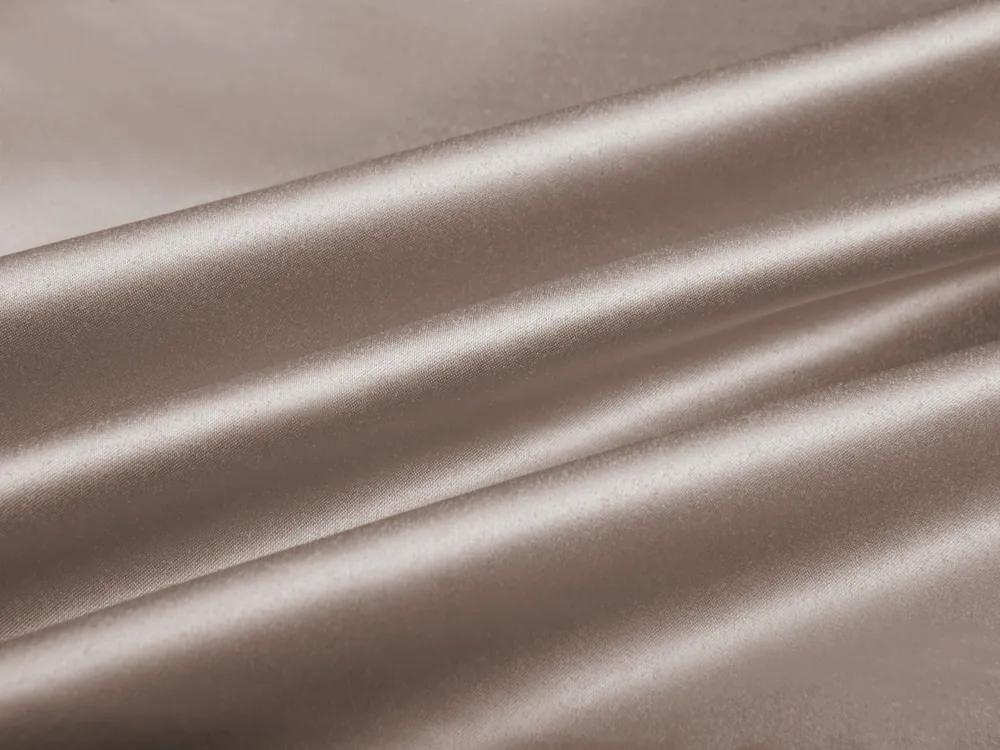 Biante Saténový běhoun na stůl polyesterový Satén LUX-010 Světle hnědý 35x140 cm
