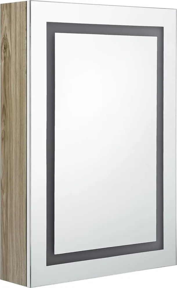 vidaXL LED koupelnová skříňka se zrcadlem 50 x 13 x 70 cm [326493] Barva: Zářivě šedá
