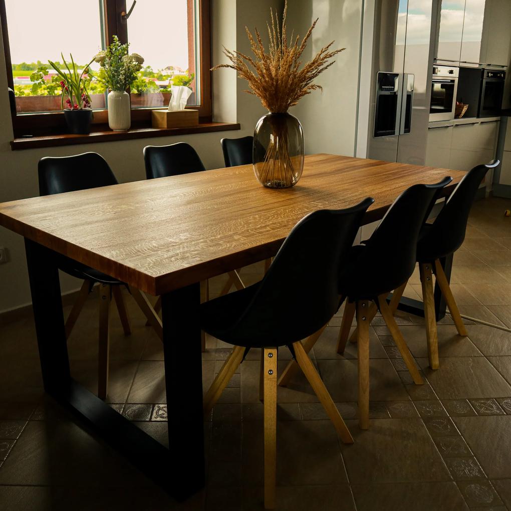 Wudboys Jidelní stůl - Square No.1 Barva kovu: Bílá, Dřevo: Jasan, Rozměr: 1700x900, moderní skandinávský styl