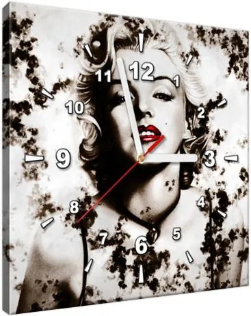 Tištěný obraz s hodinami Tajemná Marilyn Monroe 30x30cm ZP2567A_1AI