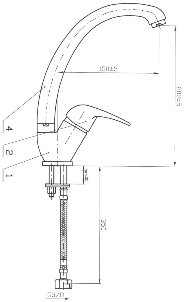 ALVEUS GRANDIA kuchyňská baterie, chrom 480503