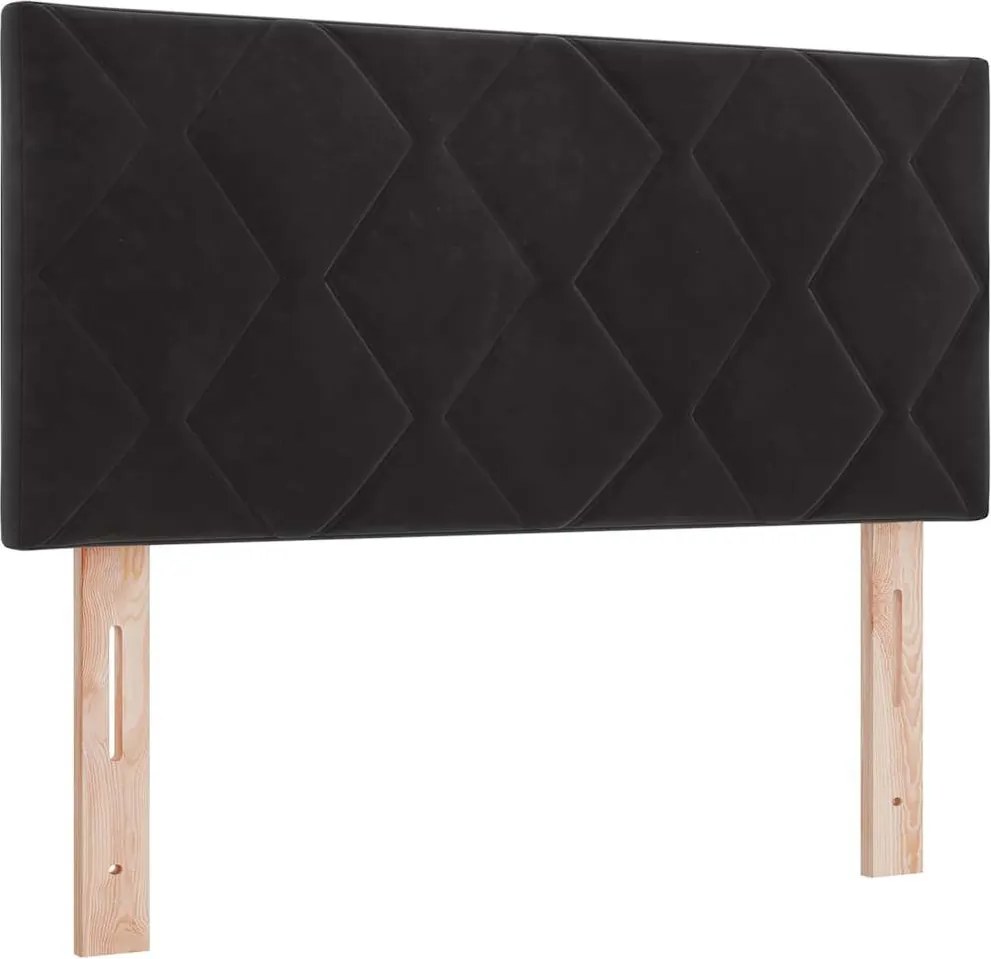 Postel s boxspringem s čelo Černý 200 x 90 cm samet 3341506
