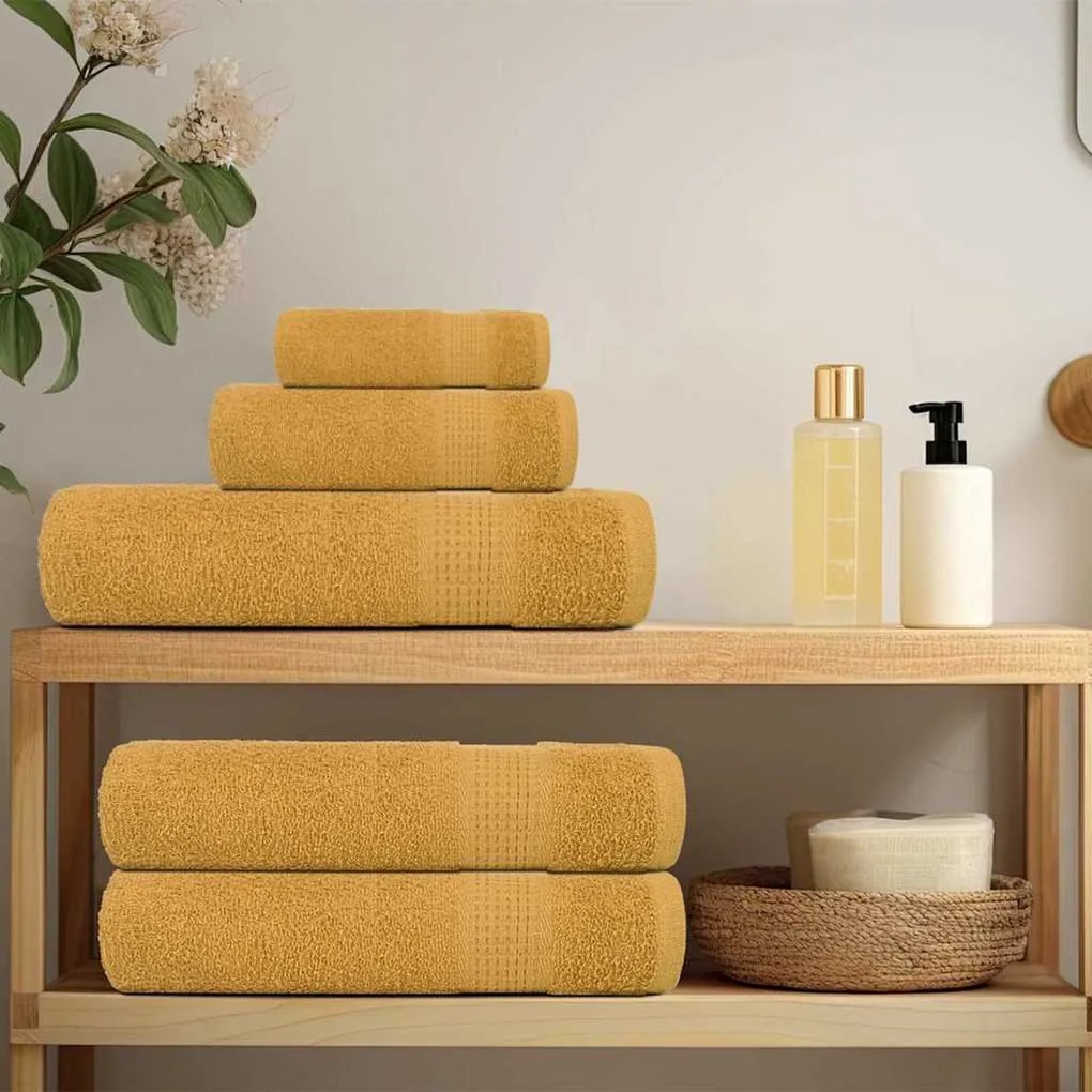 Saunové osušky FROGN 10 ks zlaté 80x200 cm 360 g/m² 136817