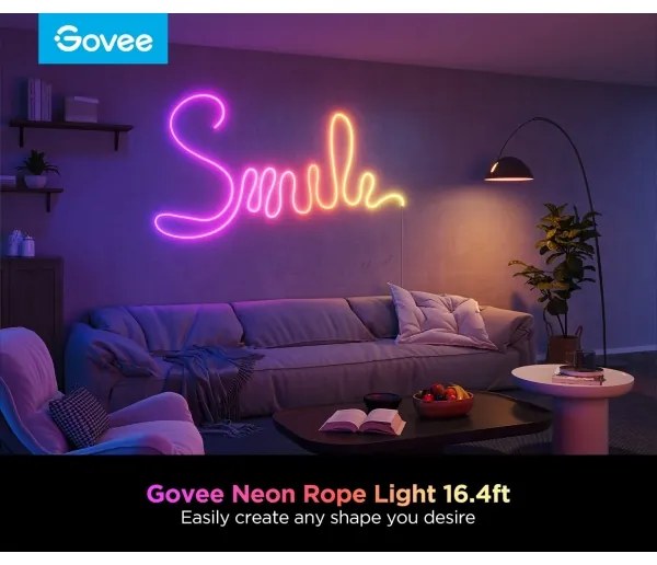 Govee - Neon 2 MATTER ohebný LED pásek 5m RGBIC Wi-Fi IP67