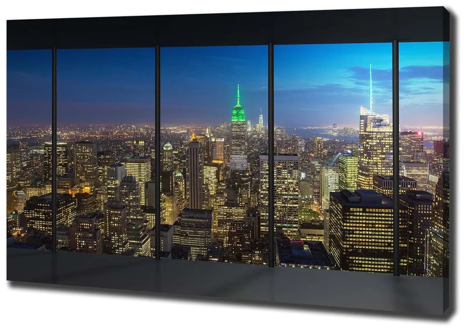 Wallmuralia Moderní fotoobraz canvas na rámu New York noc 100x70 cm