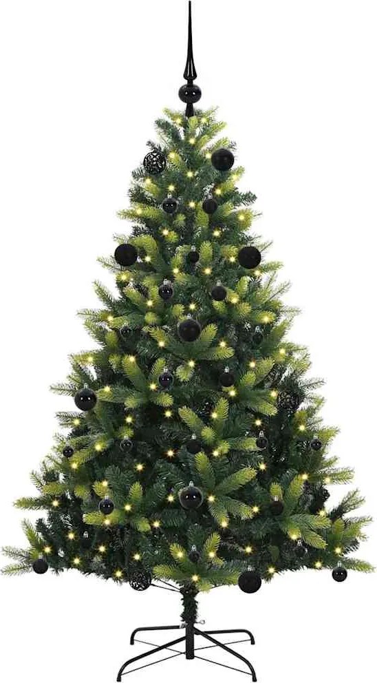 Umělý zavěšený vánoční stromeček 150 LED Zelená 150 cm PVC a PE 3395983