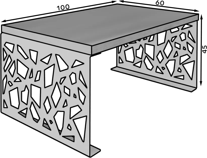 ADRK Furniture Konferenční stolek SEMARA 100x60 CT-SEM-W-S