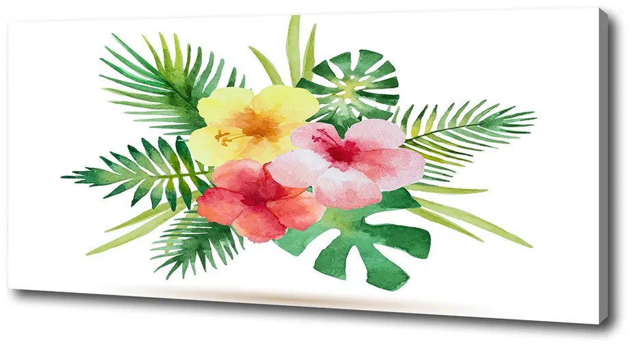 Wallmuralia Foto obraz na plátně Havajské květiny 125x50 cm