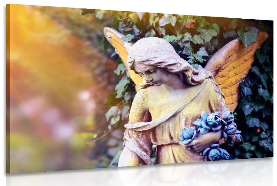 Obraz socha anděla - 120x80 cm