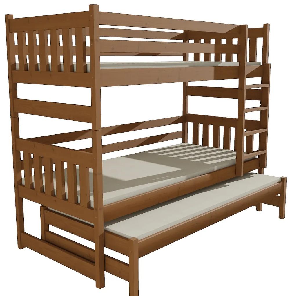 Patrová postel s výsuvnou přistýlkou PPV 019 80 x 200 cm - DUB
