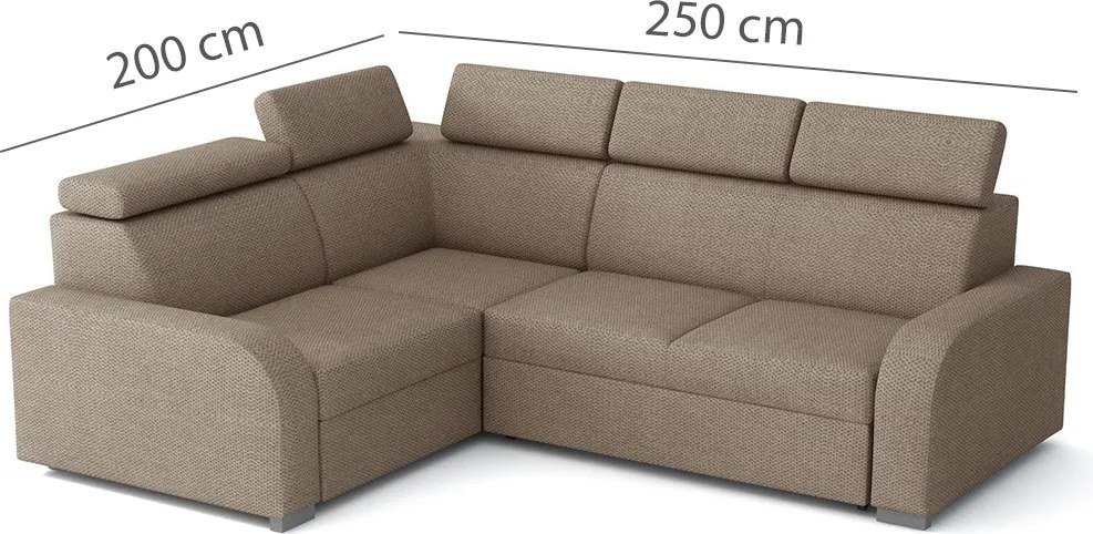 Sedací souprava OSLO L | 200x250 | rozkládací + úložný prostor | VÝBĚR TKANIN