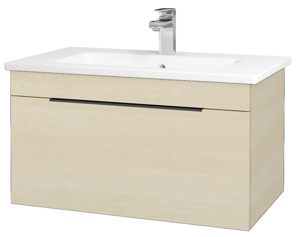 Dřevojas Koupelnová skříň ASTON SZZ 80 Varianta: N01 Bílá lesk / Úchytka T01 / L01 Bílá vysoký lesk