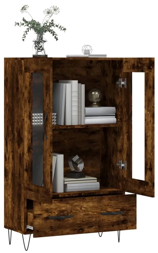 Skříň highboard kouřový dub 69,5 x 31 x 115 cm kompozitní dřevo